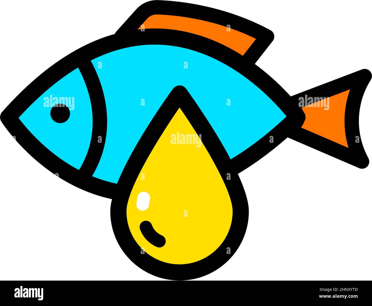 Fish oil colored icon. Omega 3 dietary supplement, multivitamin fatty ...