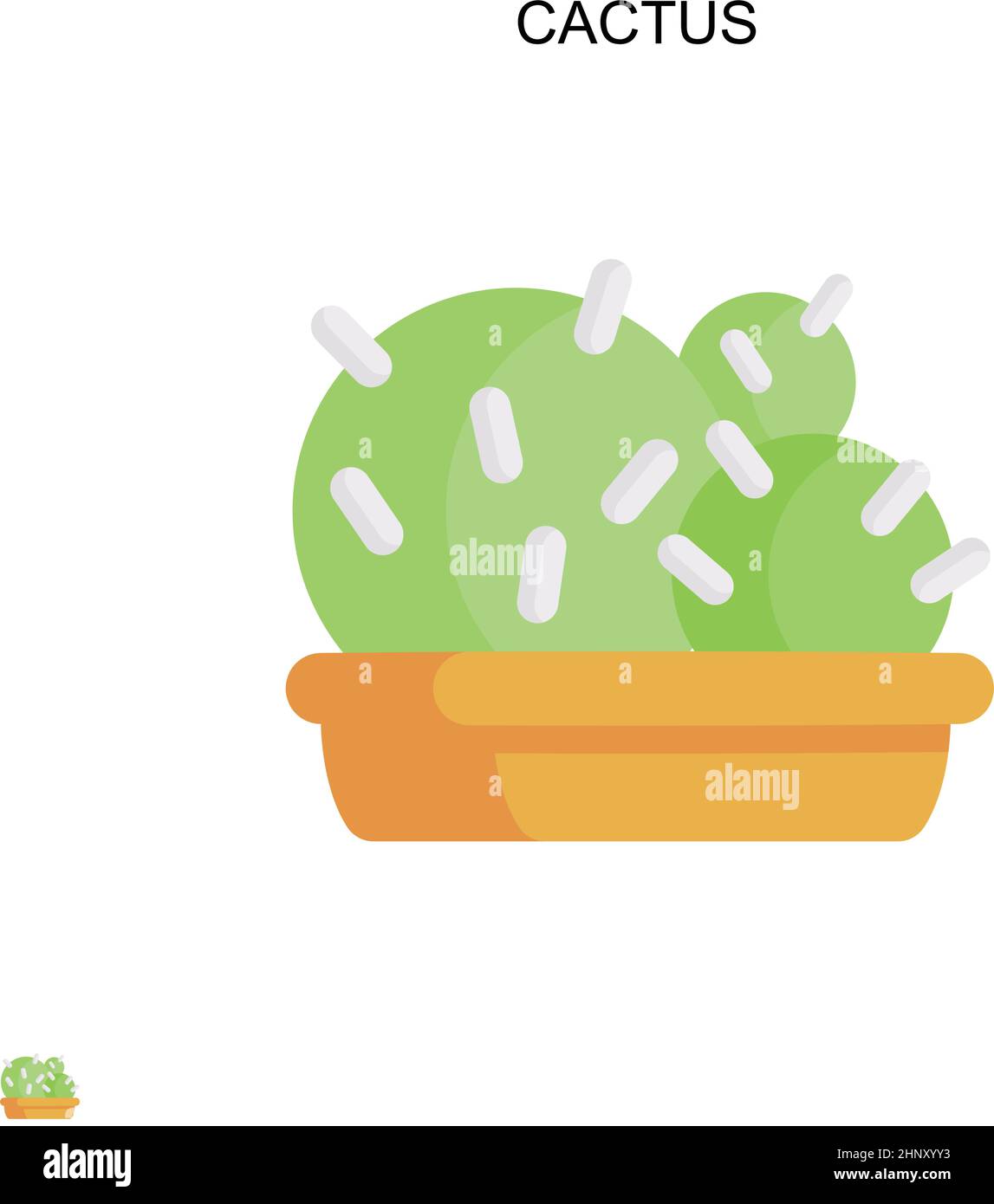 Cactus Simple vector icon. Illustration symbol design template for web ...