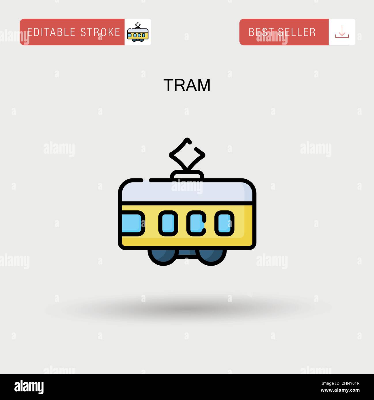 Tram Simple vector icon Stock Vector Image & Art - Alamy