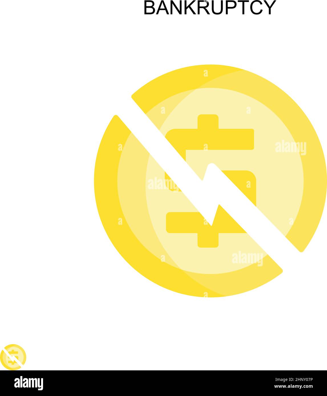 Bankruptcy Simple vector icon. Illustration symbol design template for web mobile UI element ...