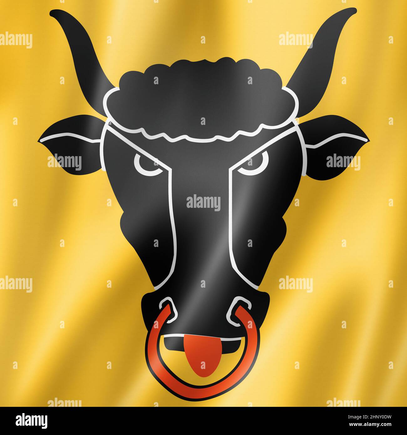 Uri canton - State - flag, Switzerland waving banner collection. 3D ...