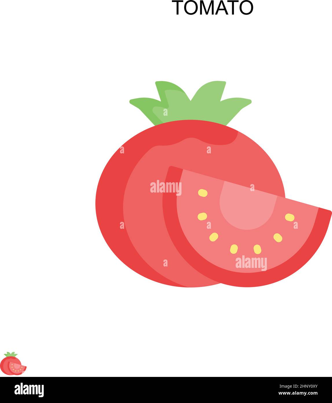 Tomato Simple vector icon. Illustration symbol design template for web ...