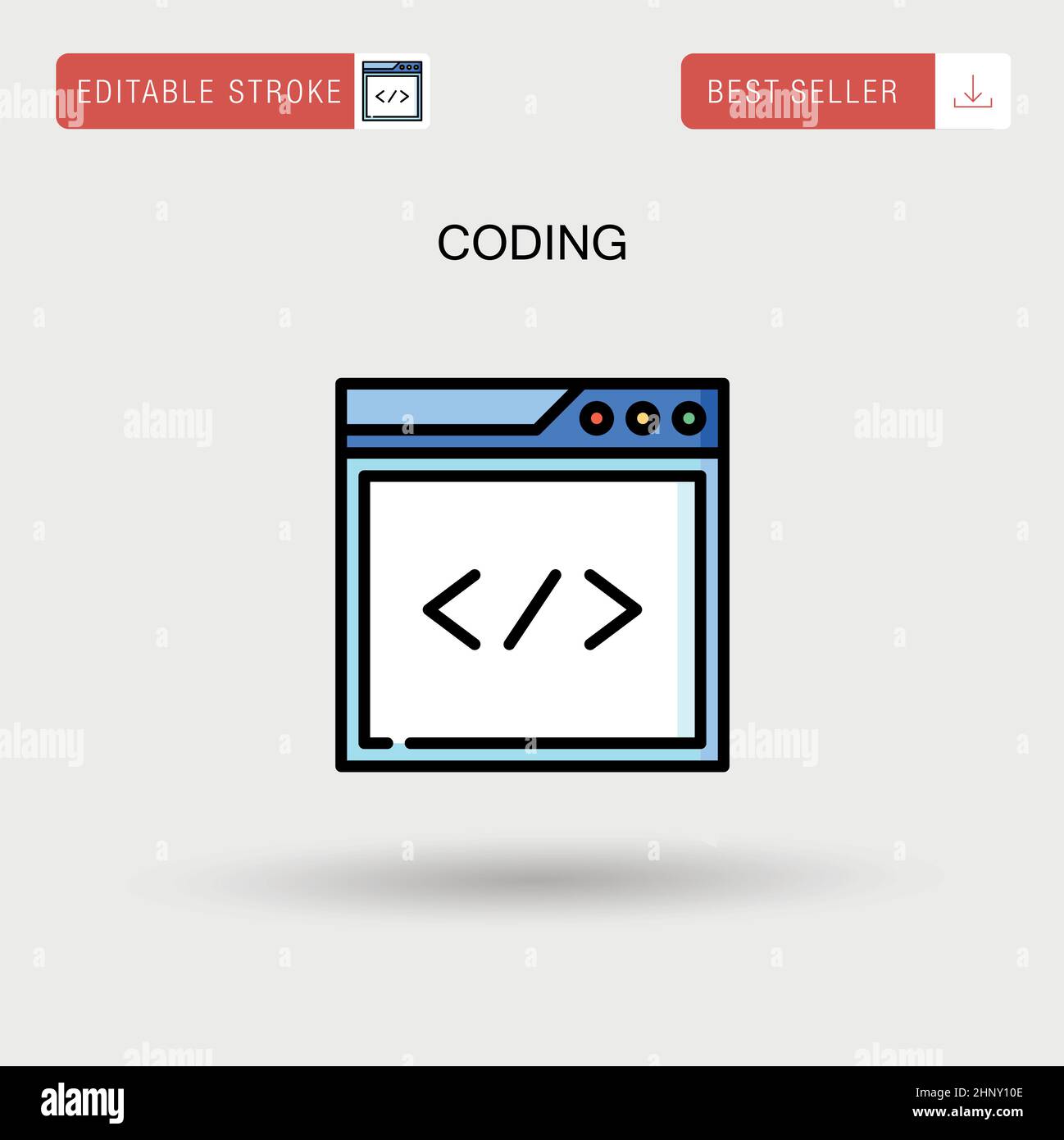Coding Simple vector icon Stock Vector Image & Art - Alamy