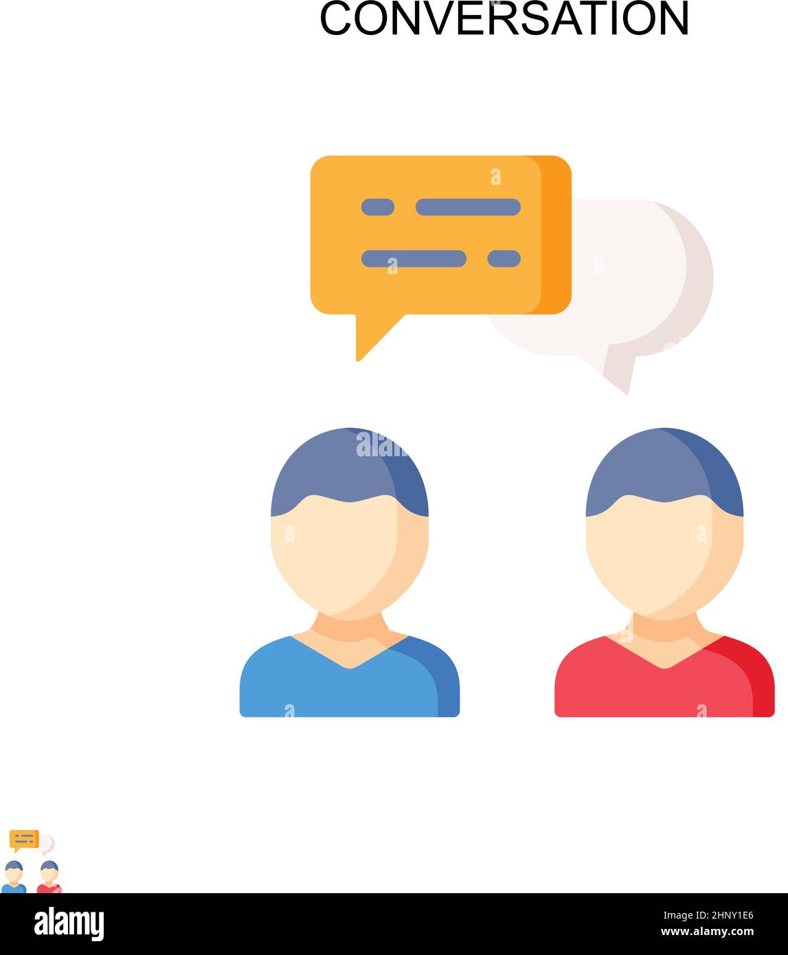 Conversation Simple vector icon. Illustration symbol design template ...