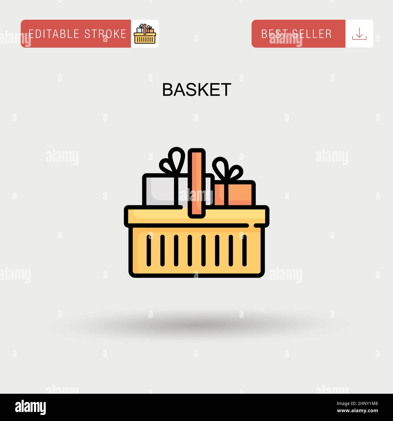 Basket Simple vector icon Stock Vector Image & Art - Alamy