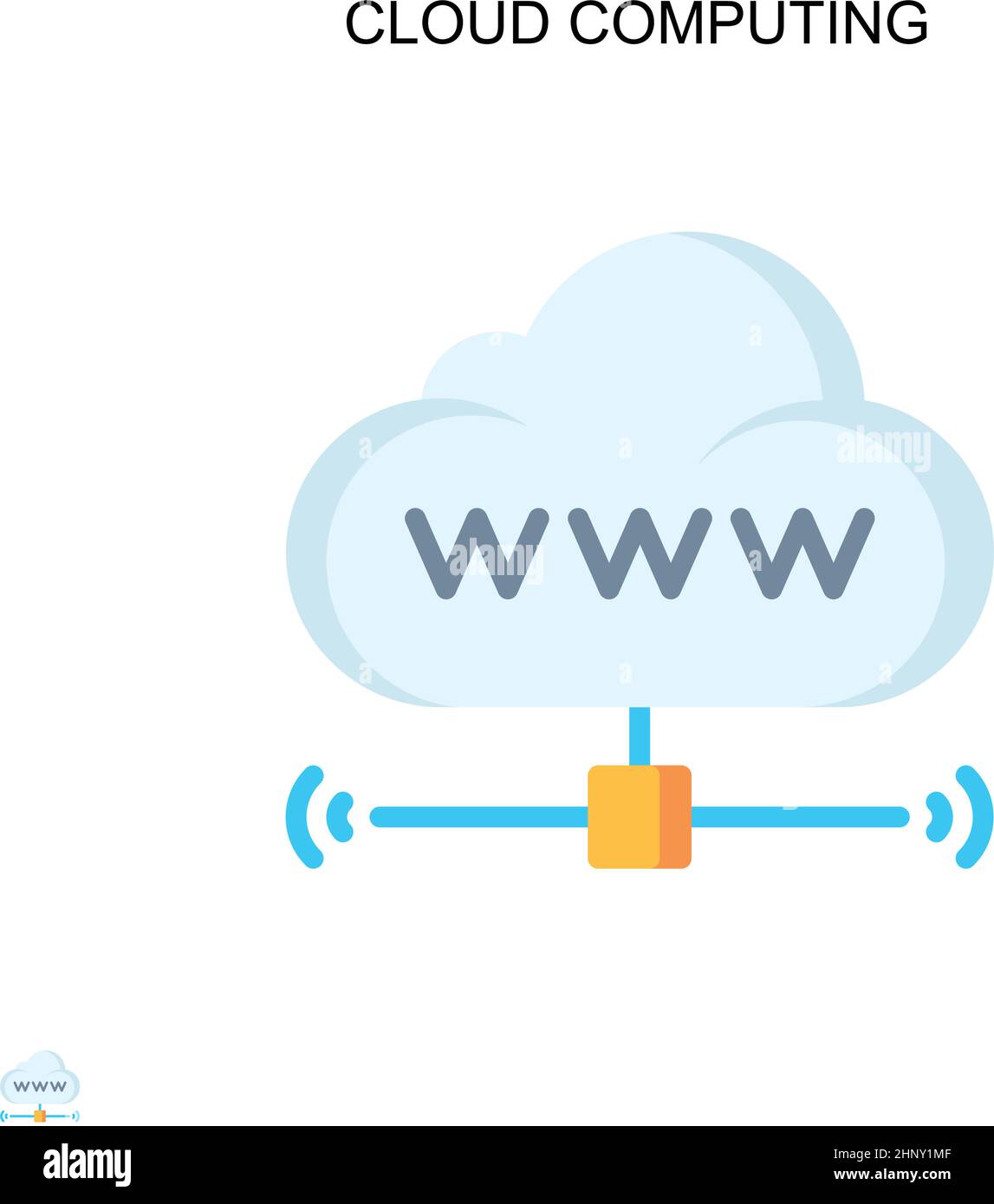 Cloud computing Simple vector icon. Illustration symbol design template ...