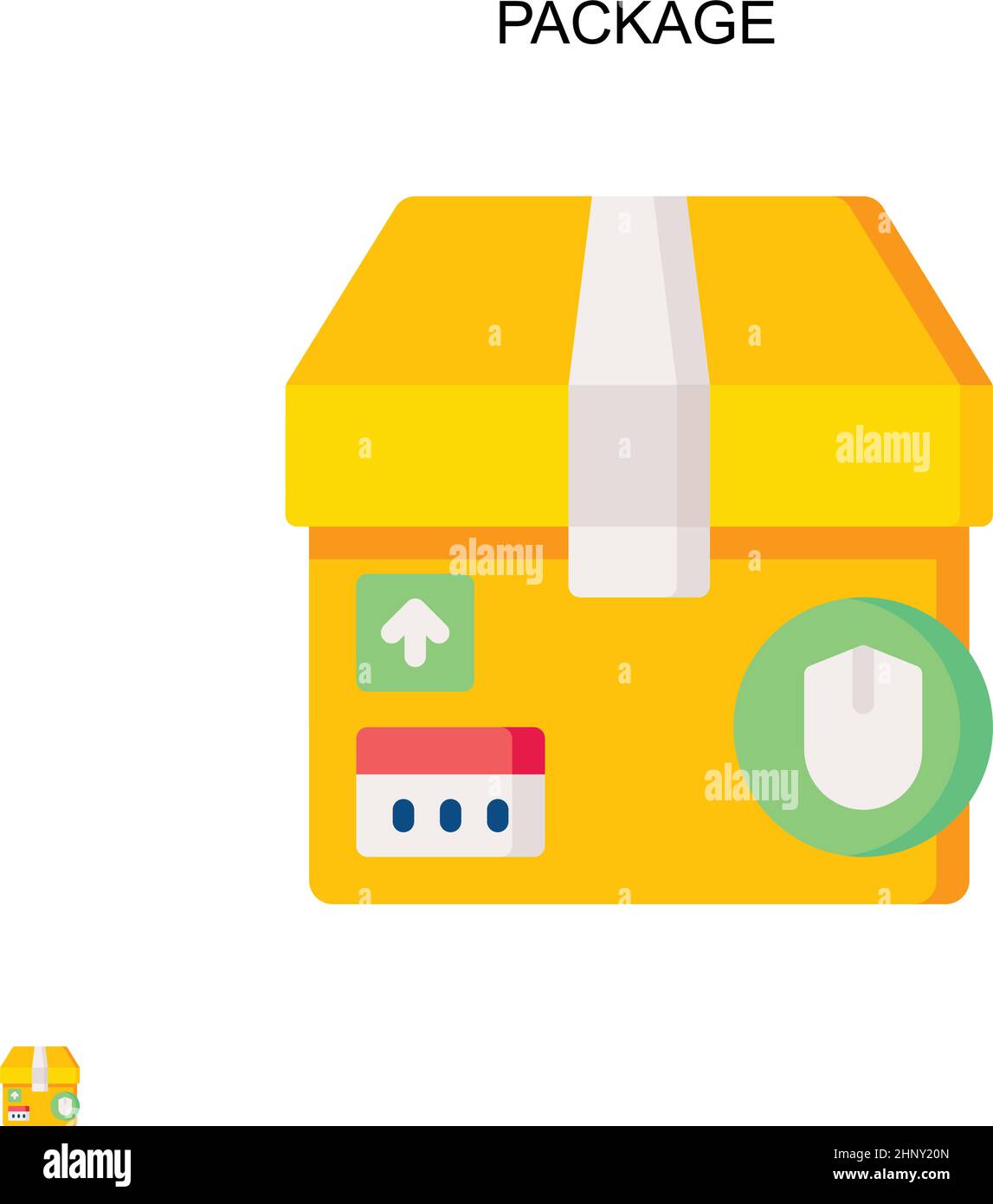 Package Simple vector icon. Illustration symbol design template for web ...