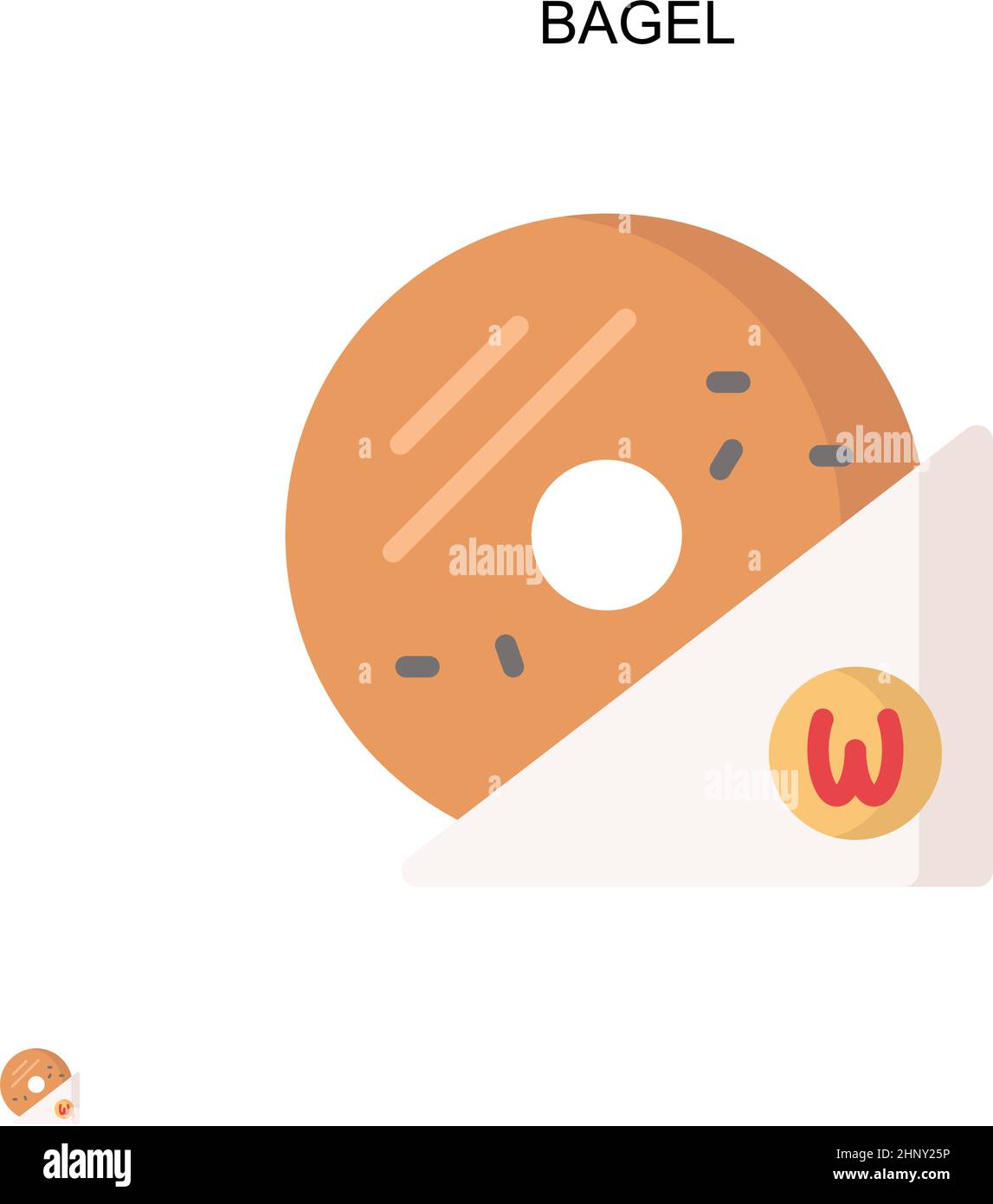 Bagel Simple vector icon. Illustration symbol design template for web ...