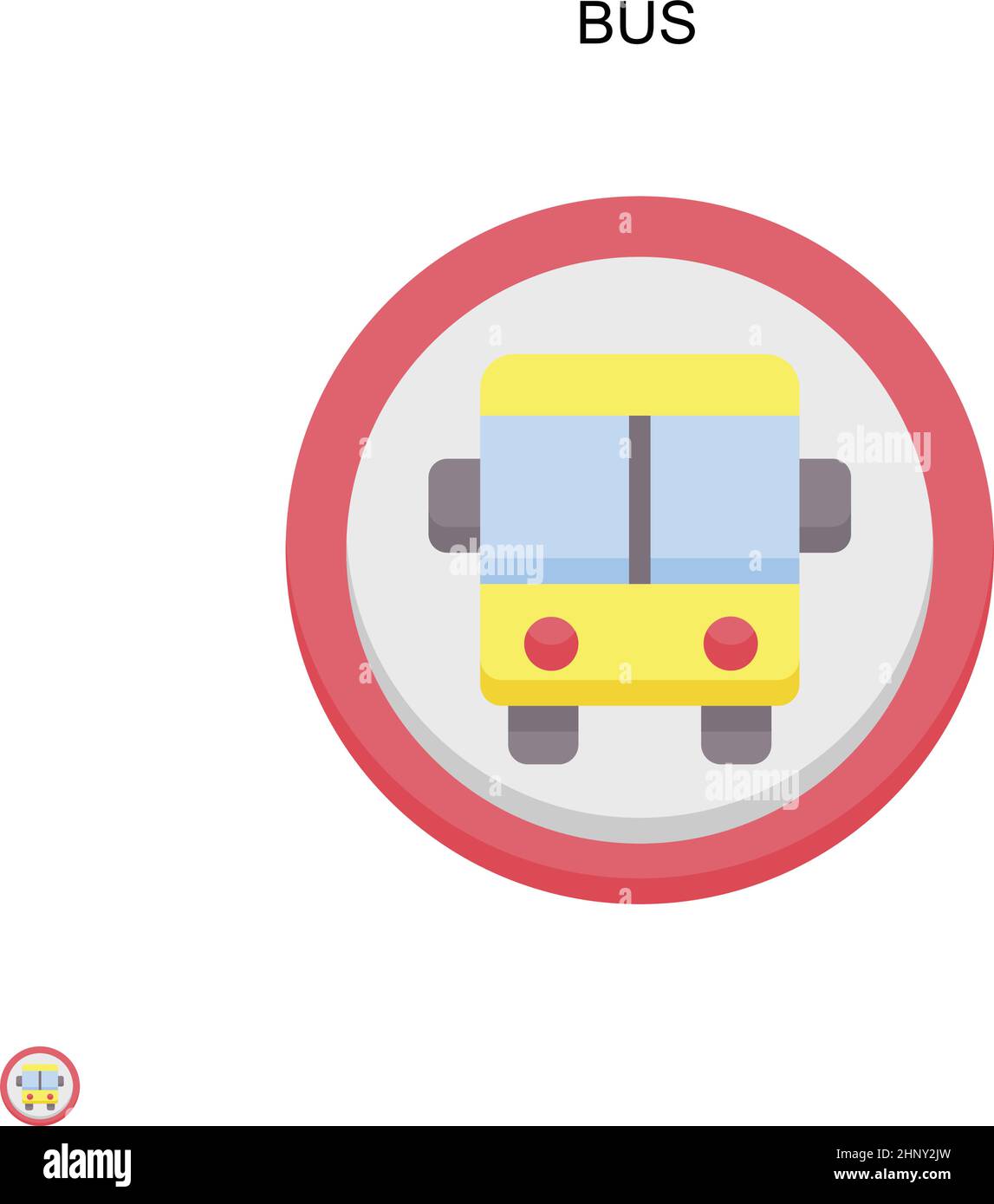 Bus Simple Vector Icon Illustration Symbol Design Template For Web