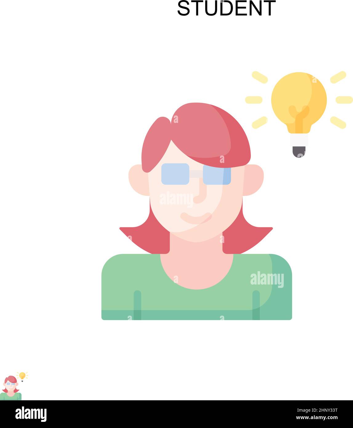 Student Simple vector icon. Illustration symbol design template for web ...