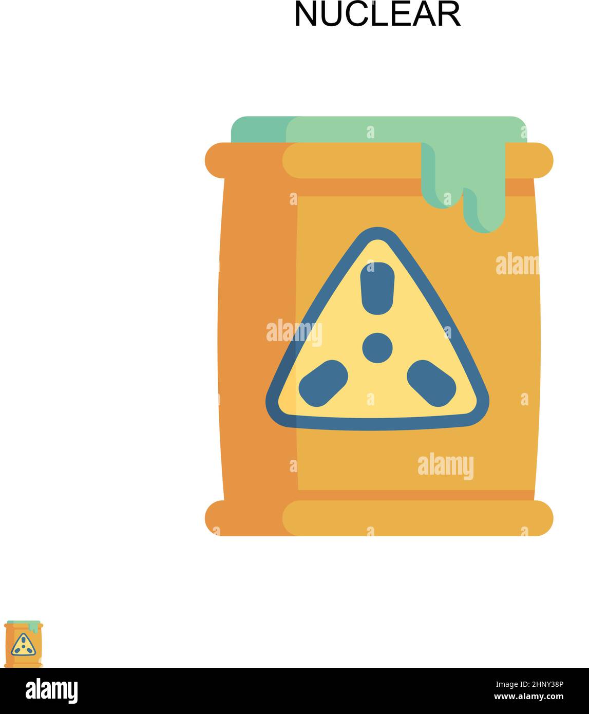 Nuclear Simple vector icon. Illustration symbol design template for web ...