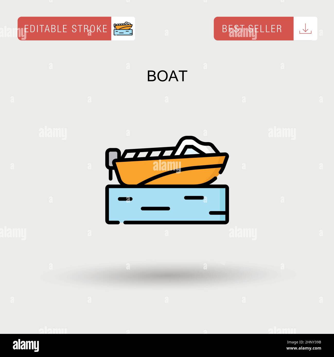 Boat Simple vector icon Stock Vector Image & Art - Alamy