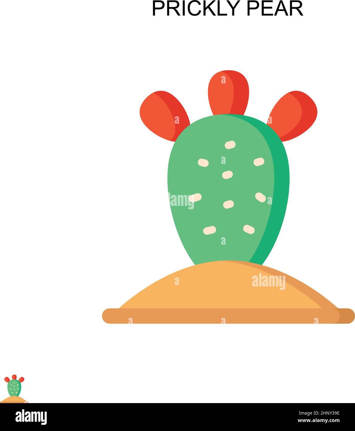 Prickly pear Simple vector icon. Illustration symbol design template for web mobile UI element ...