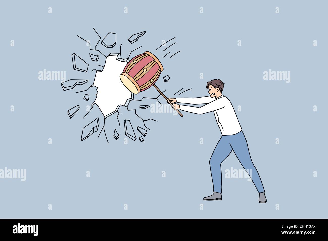 Breakthrough hammer High Resolution Stock Photography and Images - Alamy