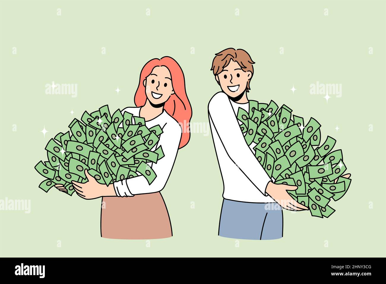 Receive money cartoon hi-res stock photography and images - Alamy