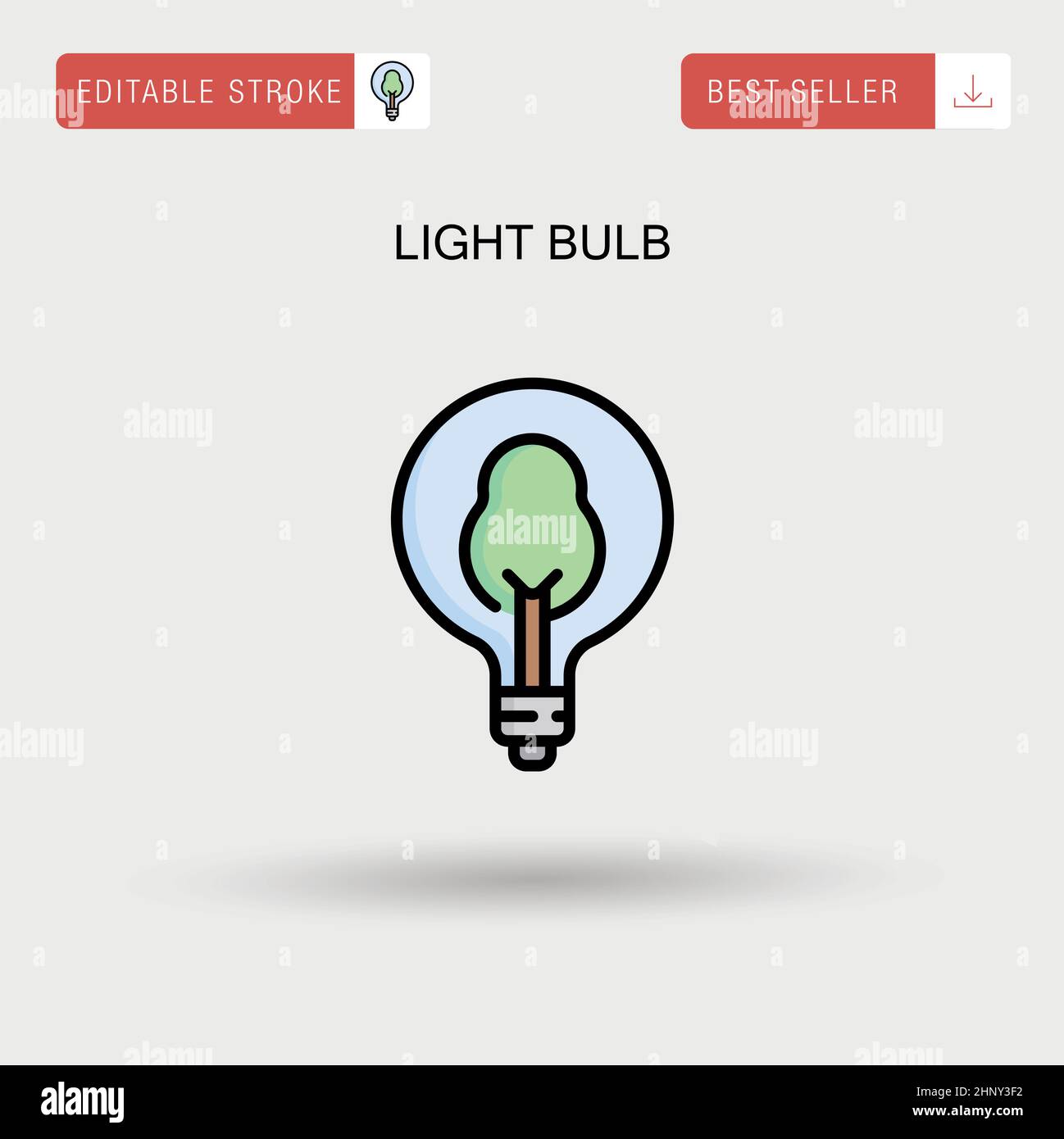 Light bulb Simple vector icon Stock Vector Image & Art - Alamy