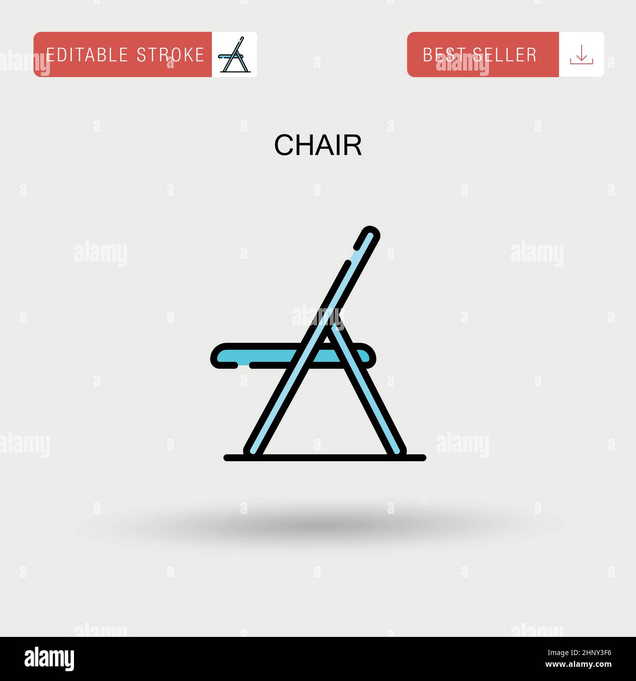 Chair Simple vector icon Stock Vector Image & Art - Alamy