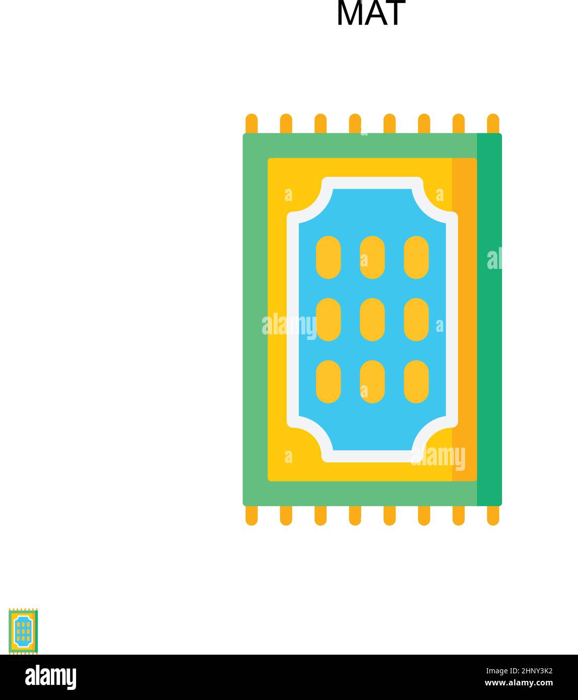 Mat Simple vector icon. Illustration symbol design template for web mobile UI element Stock ...