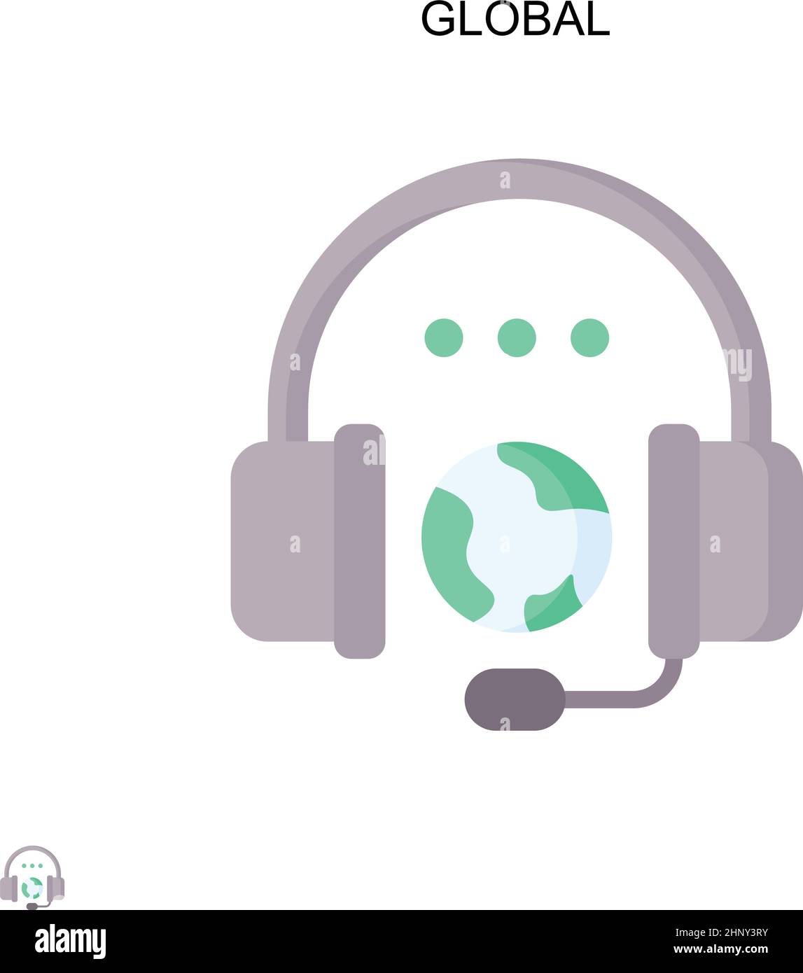 Global Simple vector icon. Illustration symbol design template for web ...