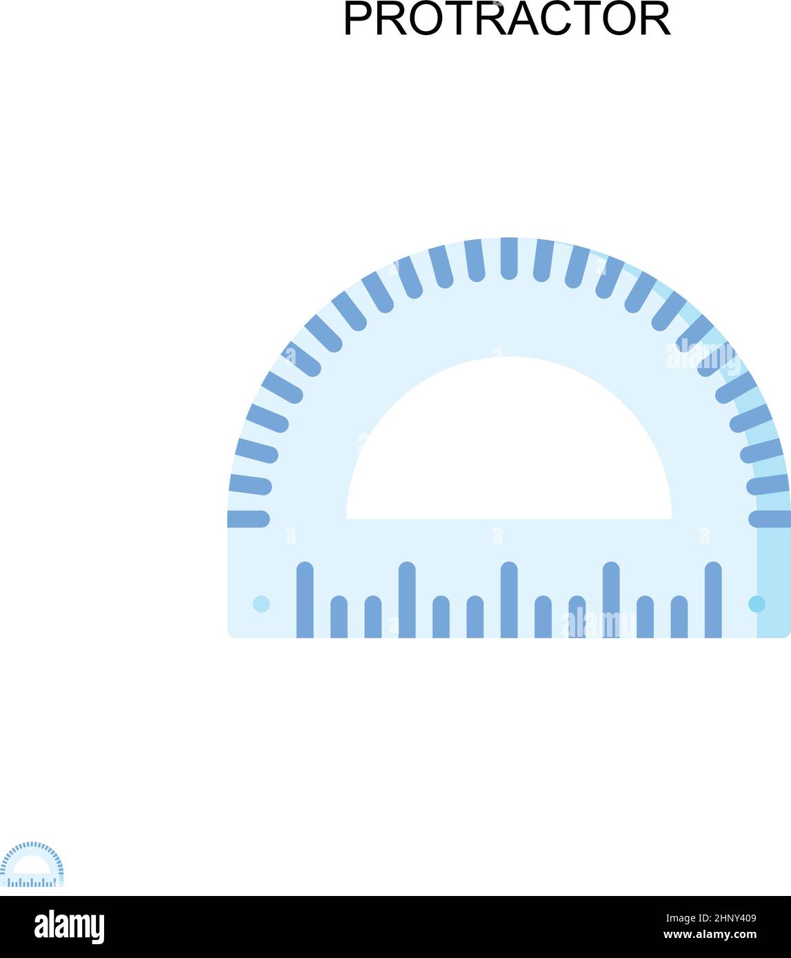 Protractor Simple vector icon. Illustration symbol design template for ...