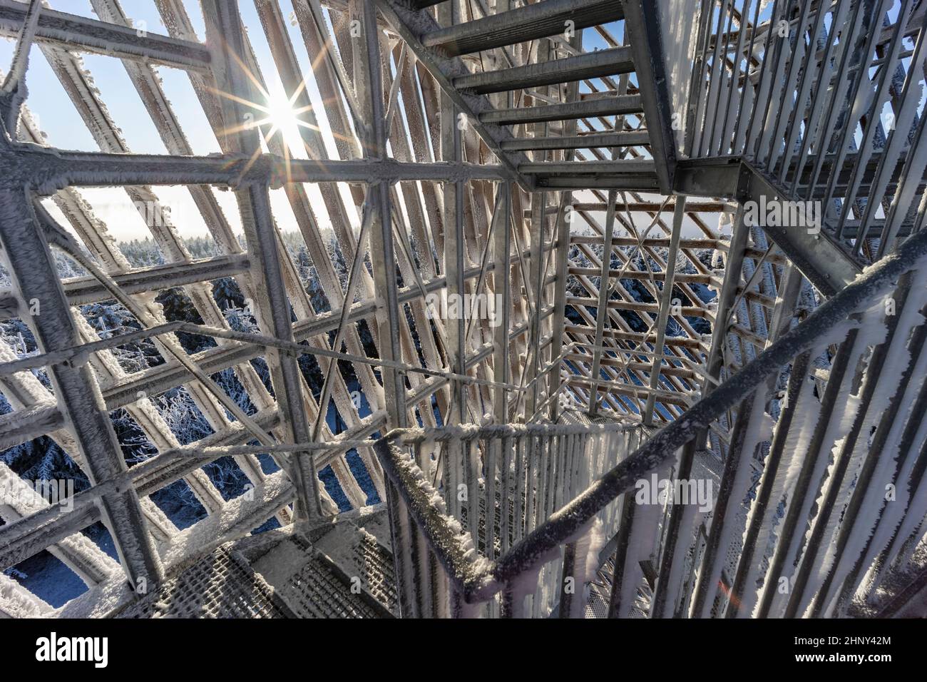 modern architecture, lookout tower, Velka Destna, Orlicke mountains ...