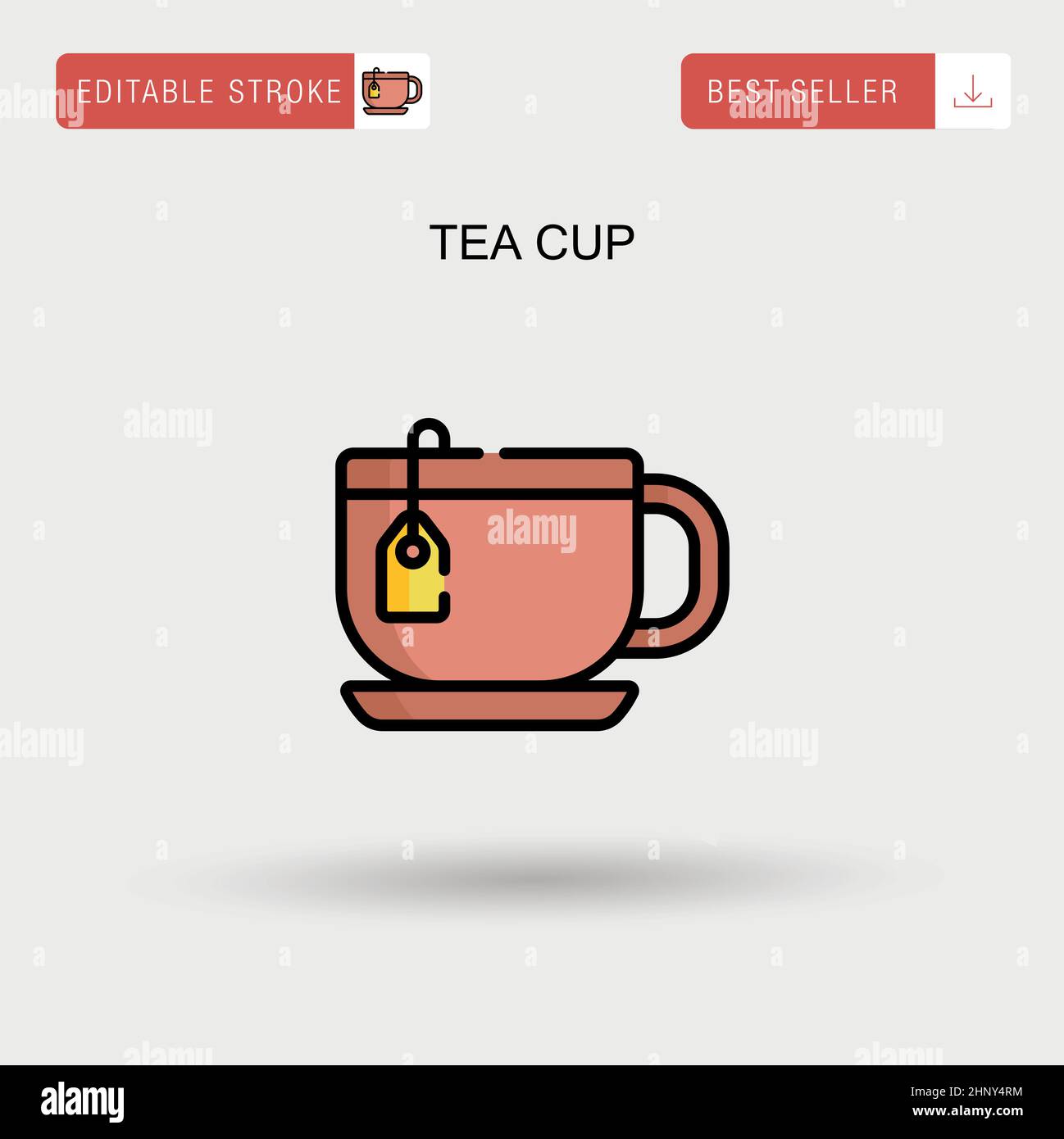 Tea cup Simple vector icon Stock Vector Image & Art - Alamy