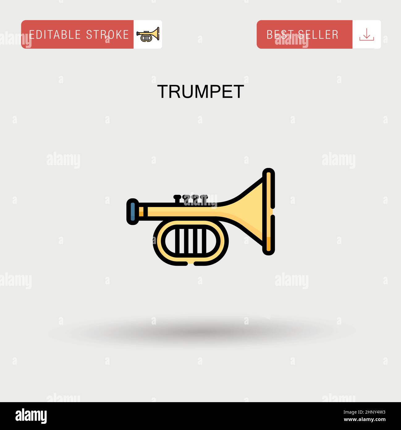 Trumpet Simple vector icon Stock Vector Image & Art - Alamy