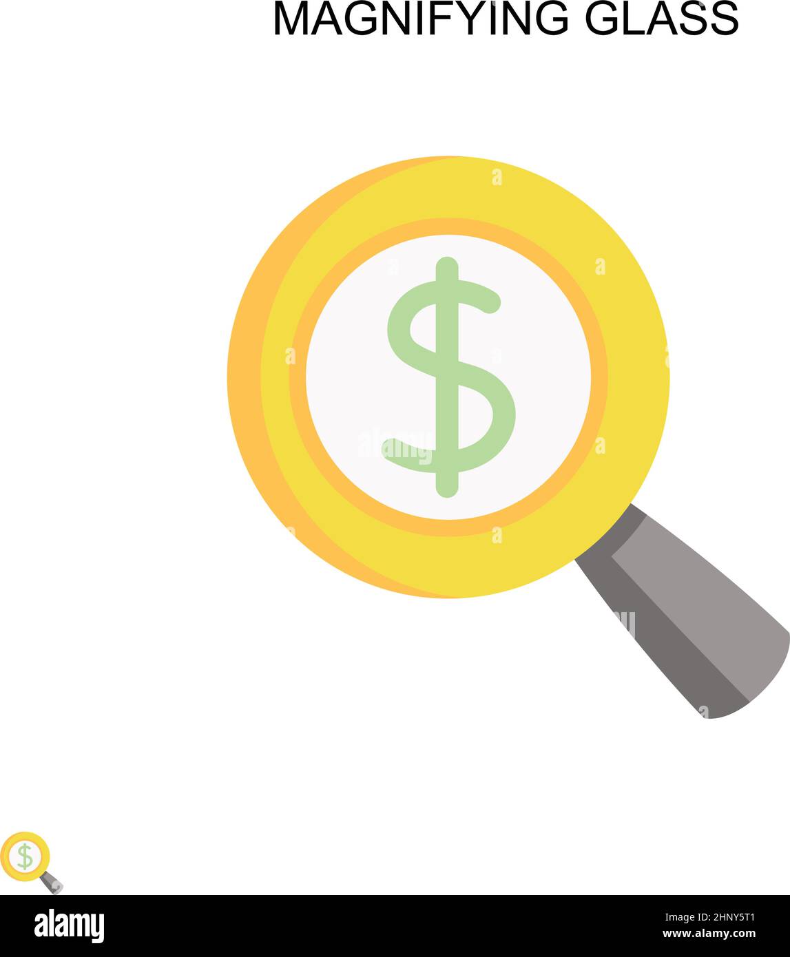 Magnifying glass Simple vector icon. Illustration symbol design ...