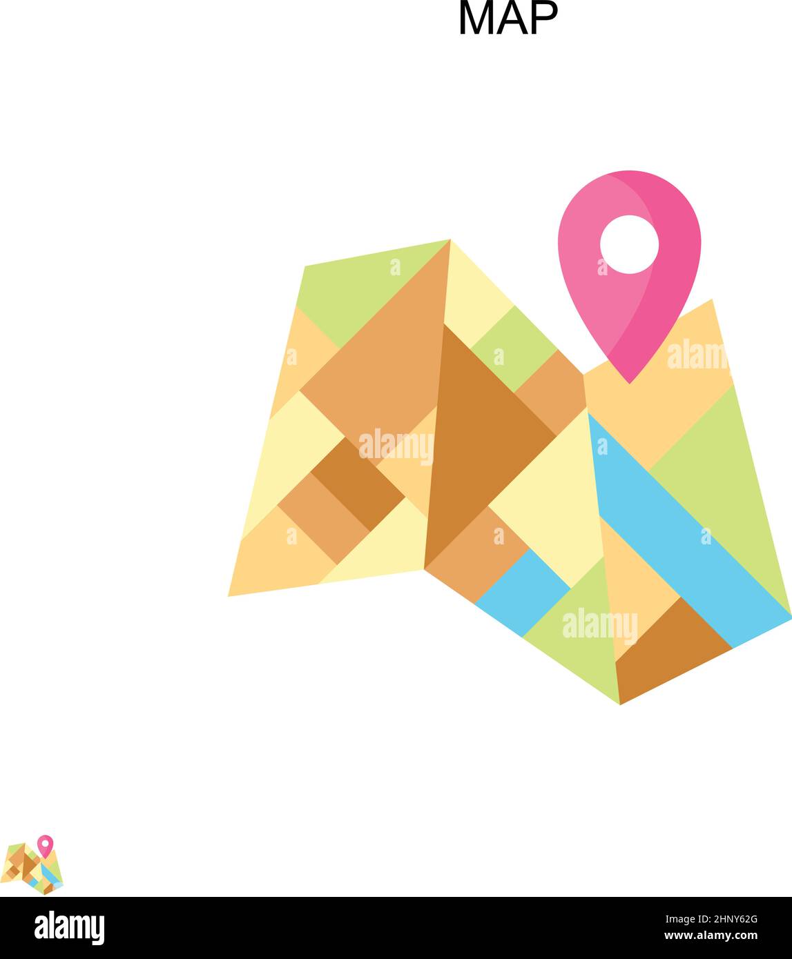 Map Simple vector icon. Illustration symbol design template for web ...