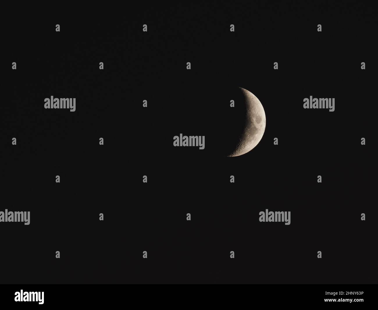 Waning moon in morning light hi-res stock photography and images - Alamy