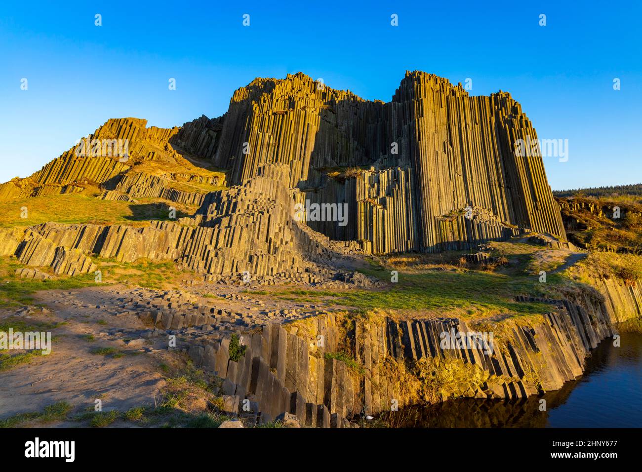 Polygonal structures of basalt columns, natural monument Panska skala ...