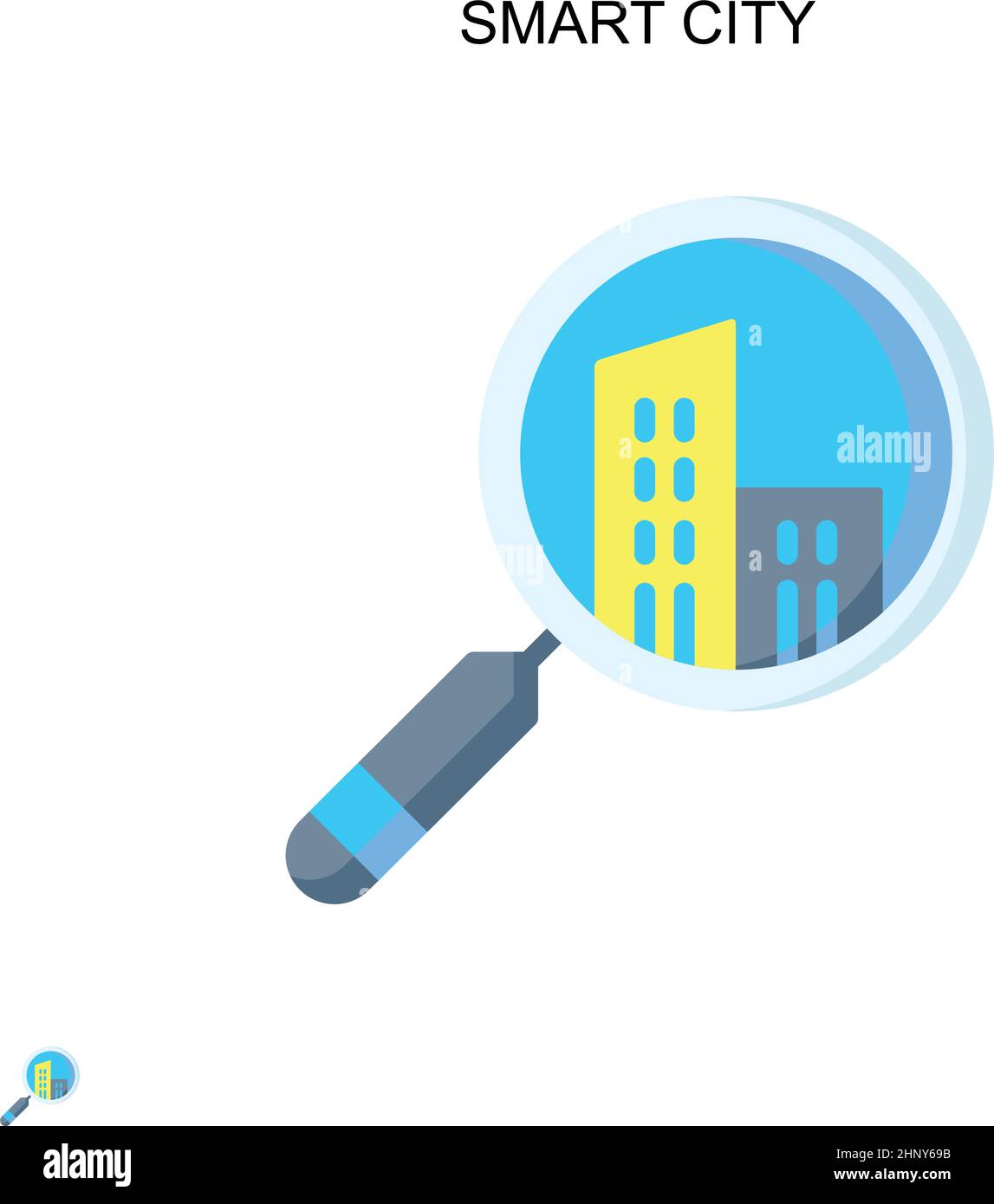 Smart city Simple vector icon. Illustration symbol design template for ...