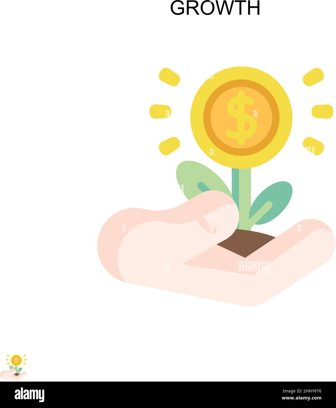 Growth Simple vector icon. Illustration symbol design template for web ...