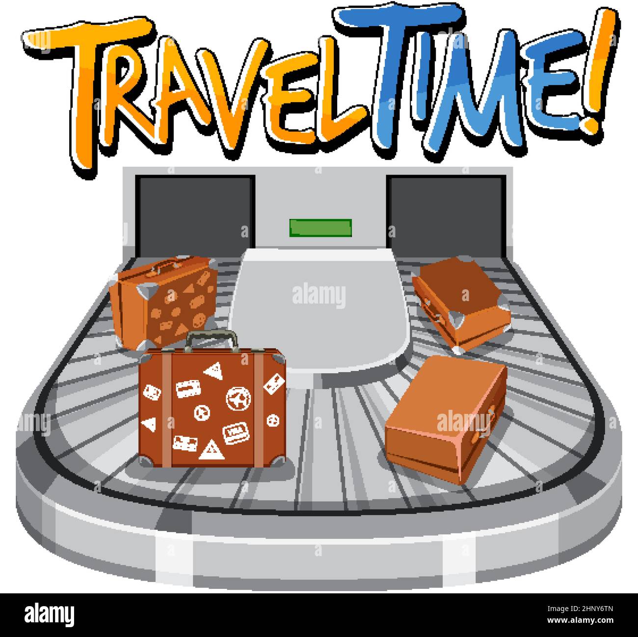 Travel Time typography design with illustration Stock Vector Image ...