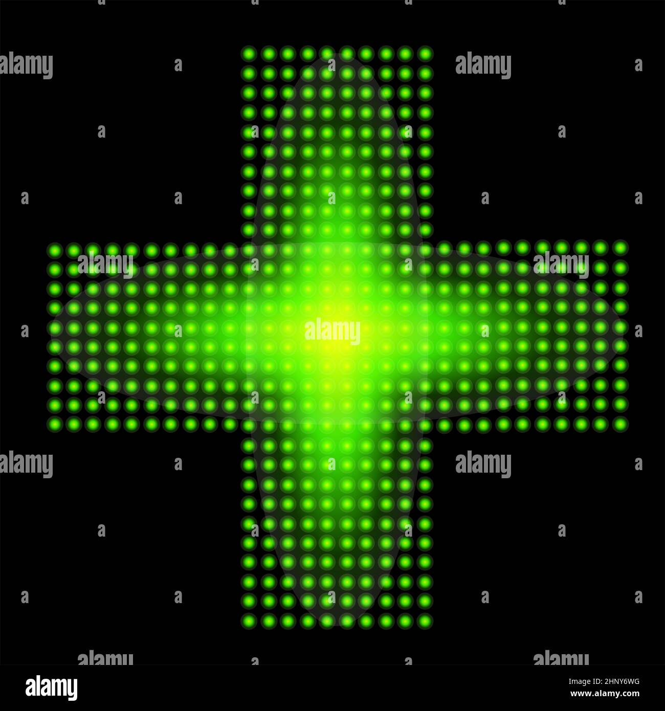 Green plus sign. Vector illustration Stock Photo - Alamy