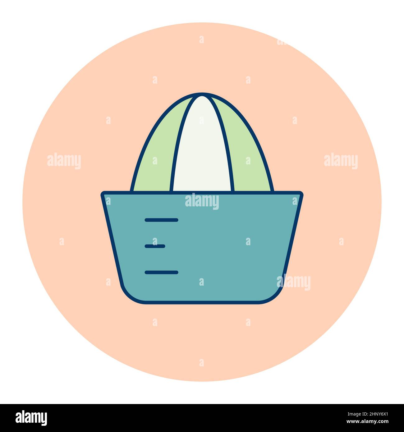 Lemon squeezer vector color icon. Kitchen appliance. Graph symbol for ...