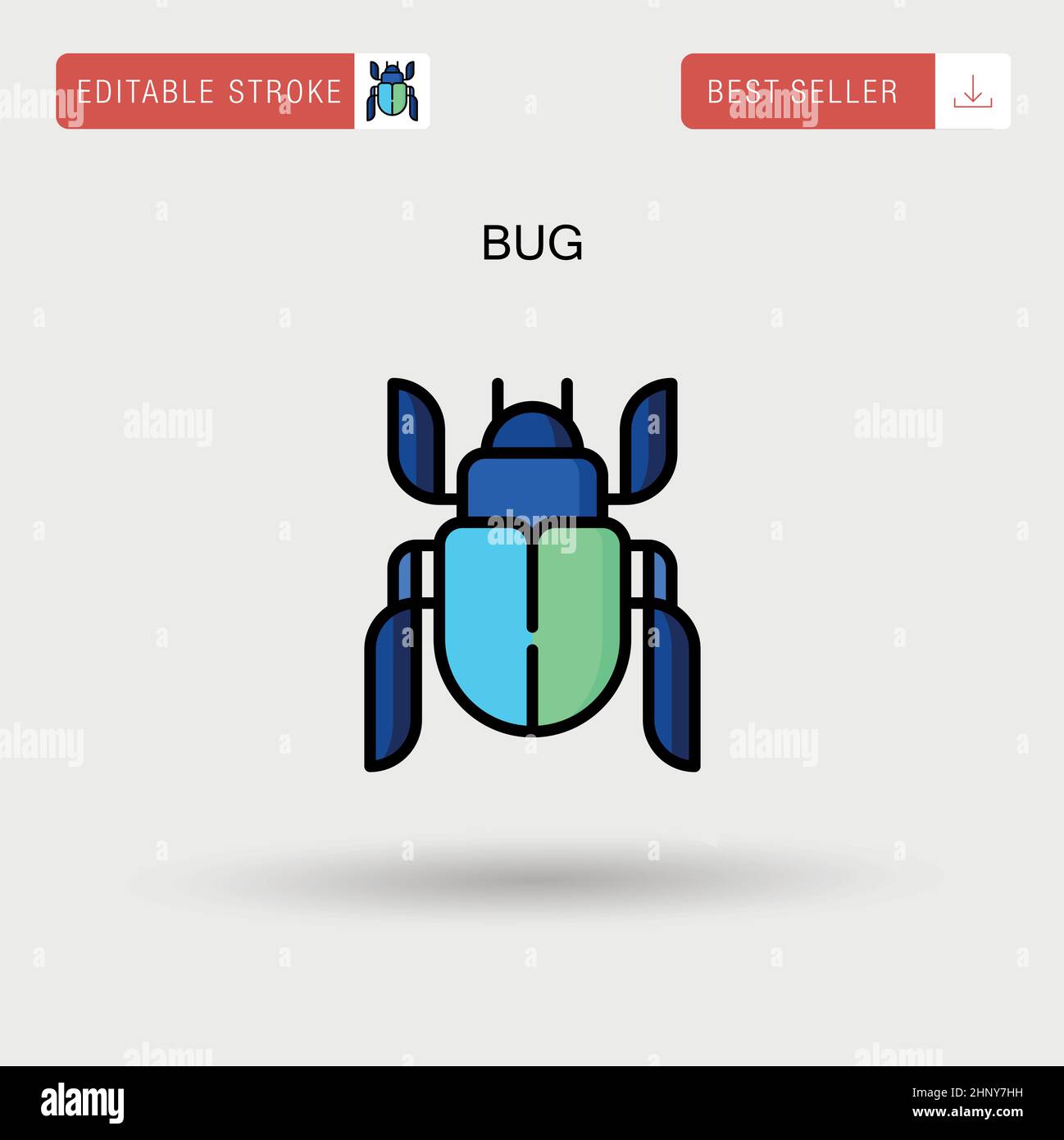 Bug Simple vector icon Stock Vector Image & Art - Alamy