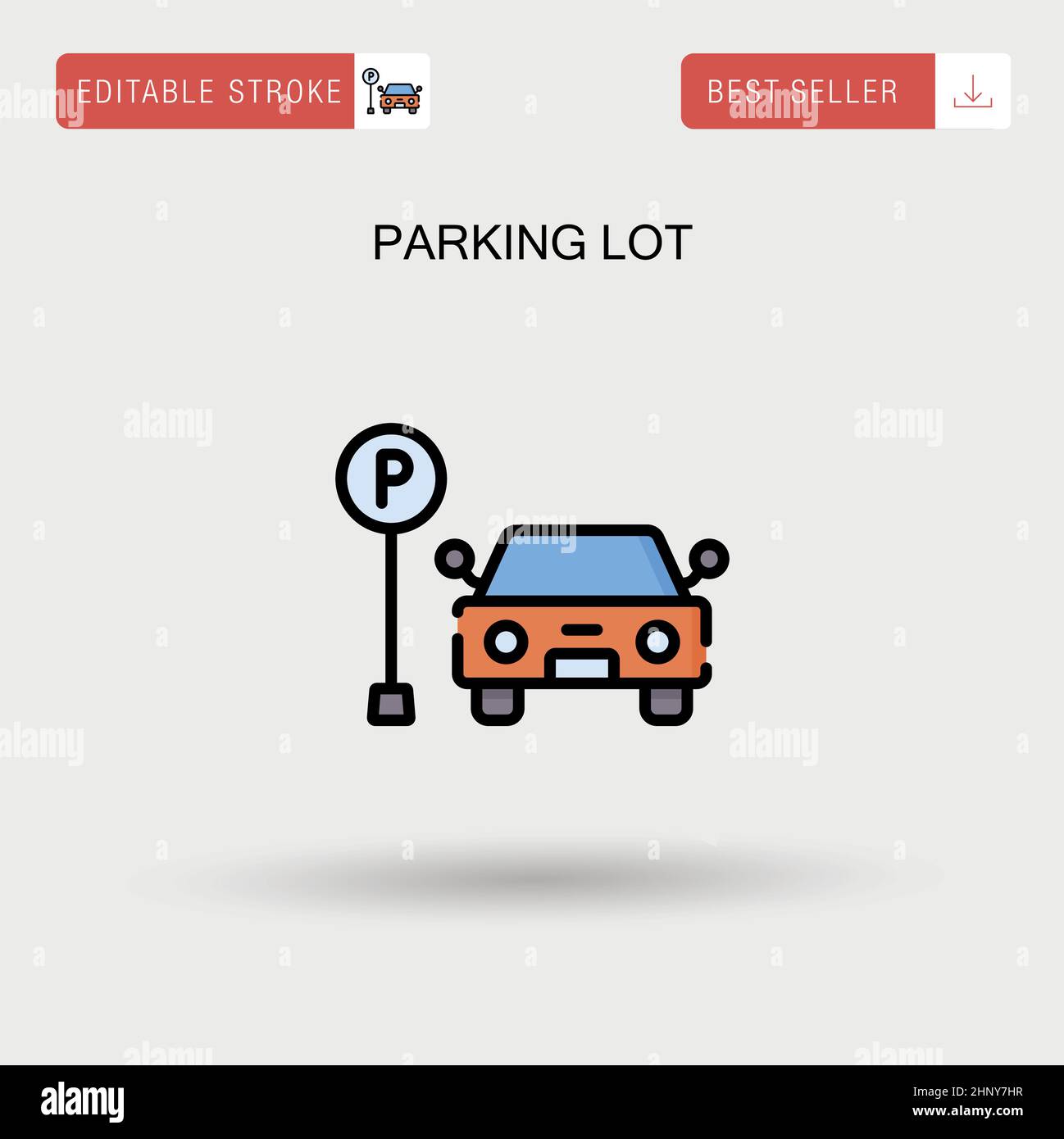 Parking lot Simple vector icon Stock Vector Image & Art - Alamy