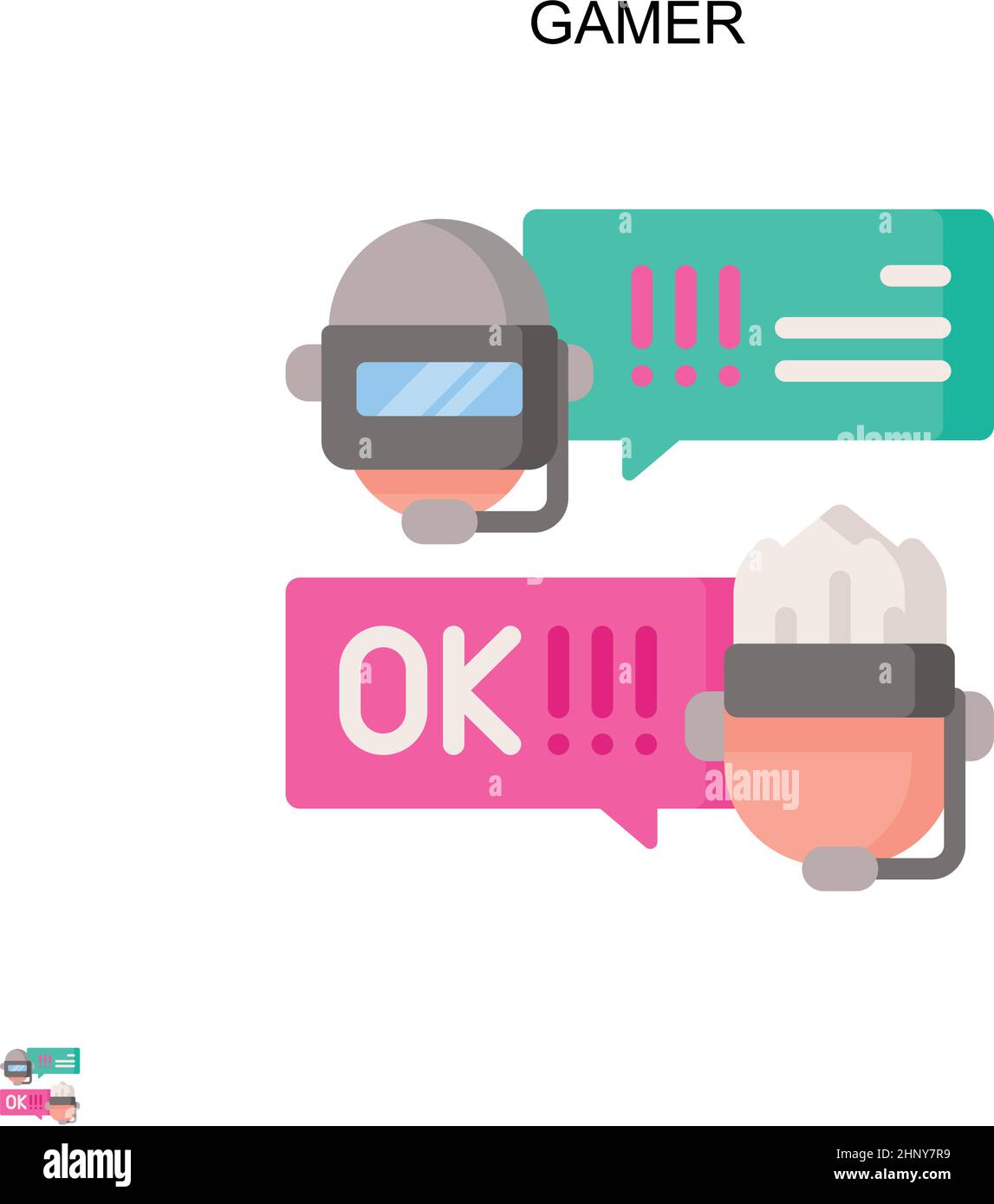 Gamer Simple vector icon. Illustration symbol design template for web ...