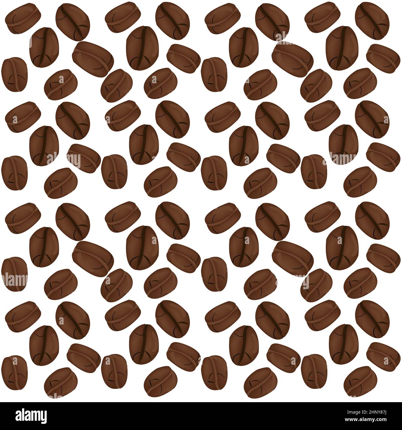 Coffee beans seamless pattern on white background Stock Photo - Alamy