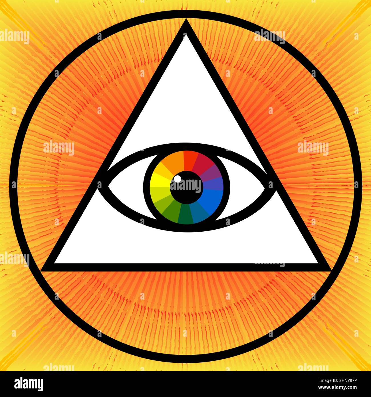 All-seeing occult eye, Third eye, Eye of providence Stock Photo - Alamy