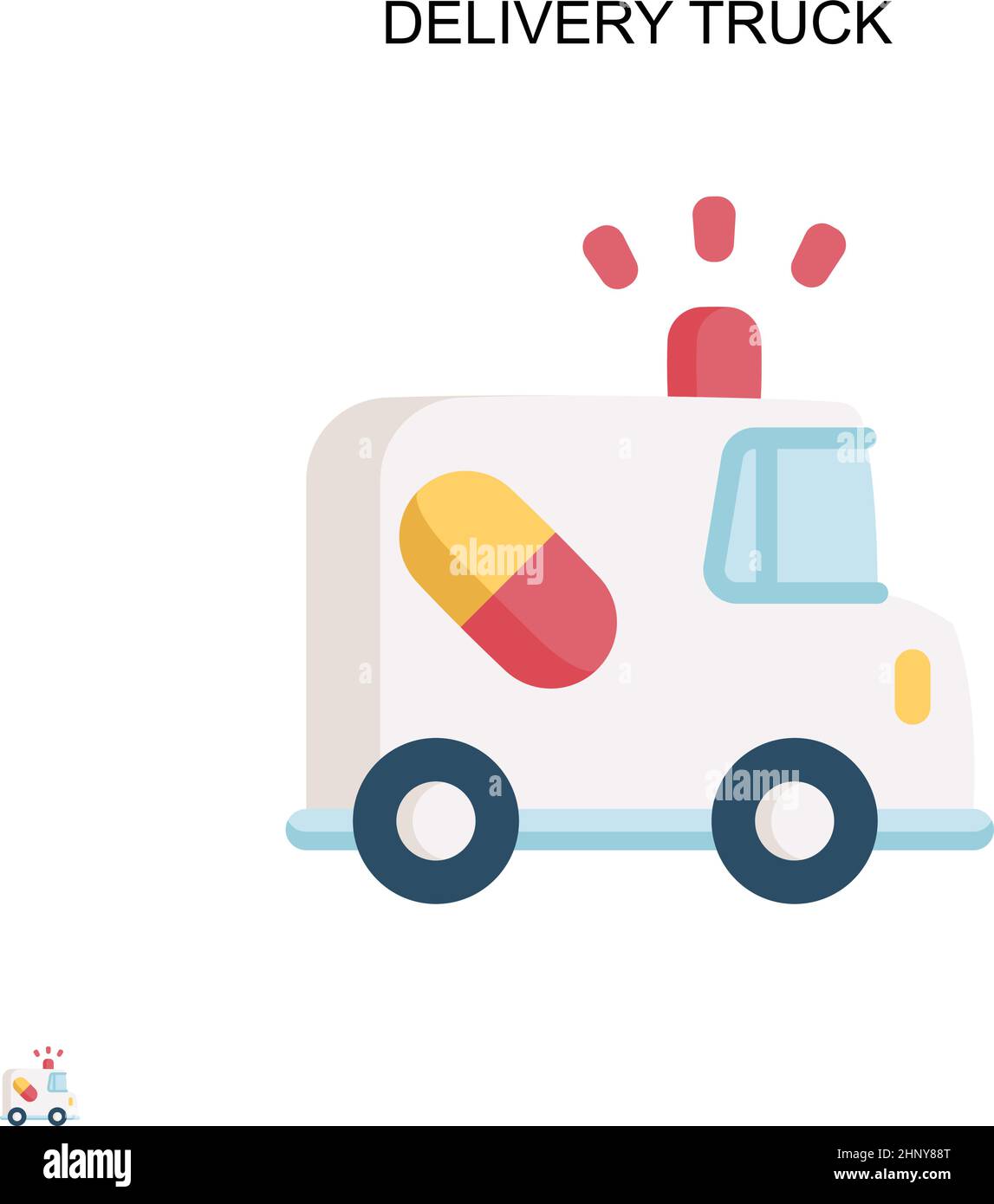 Delivery truck Simple vector icon. Illustration symbol design template ...