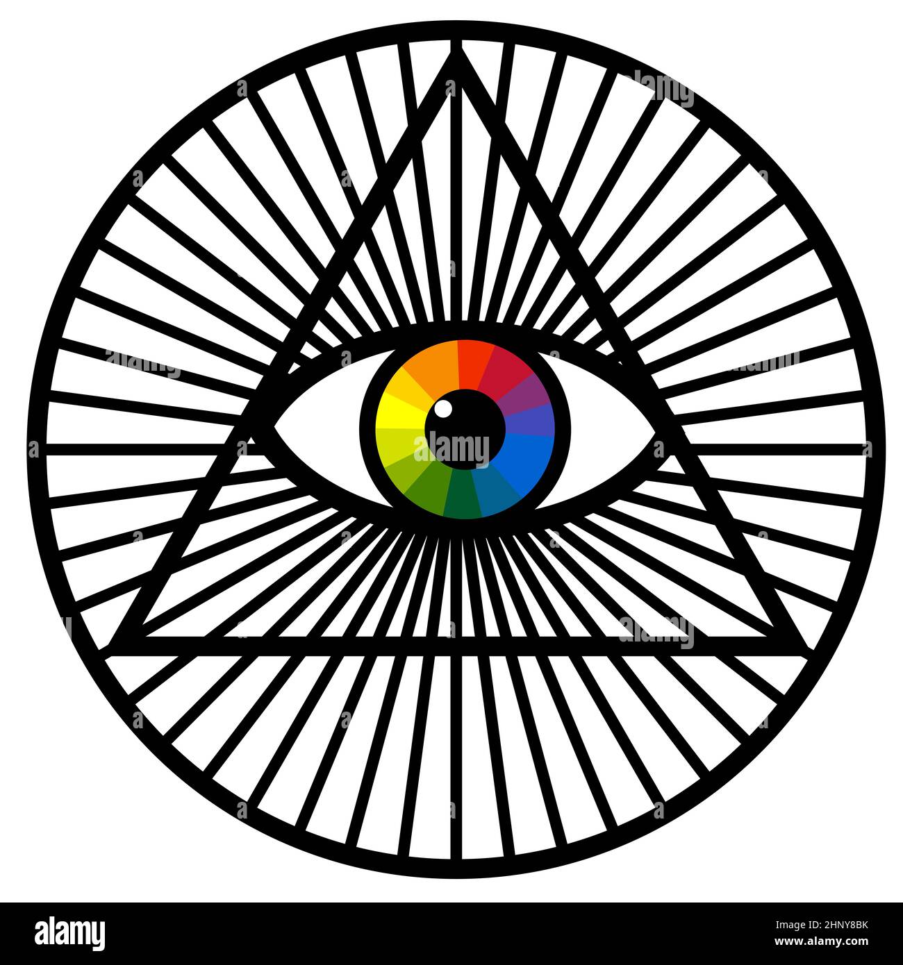 Third eye, Eye of providence, All-Seeing Occult Eye Stock Photo - Alamy