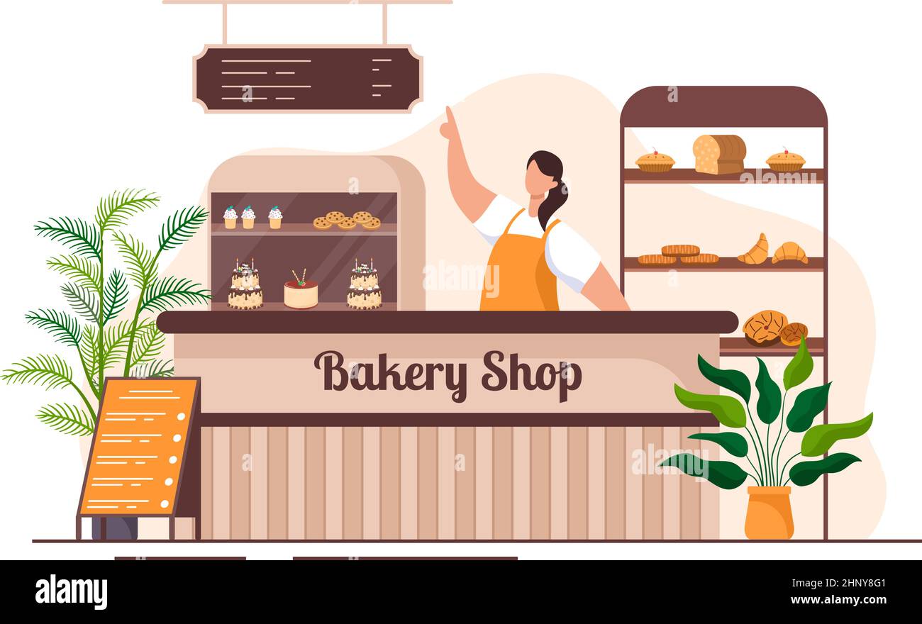 Bakery Shop Building That Sells Various Types of Bread such as White ...