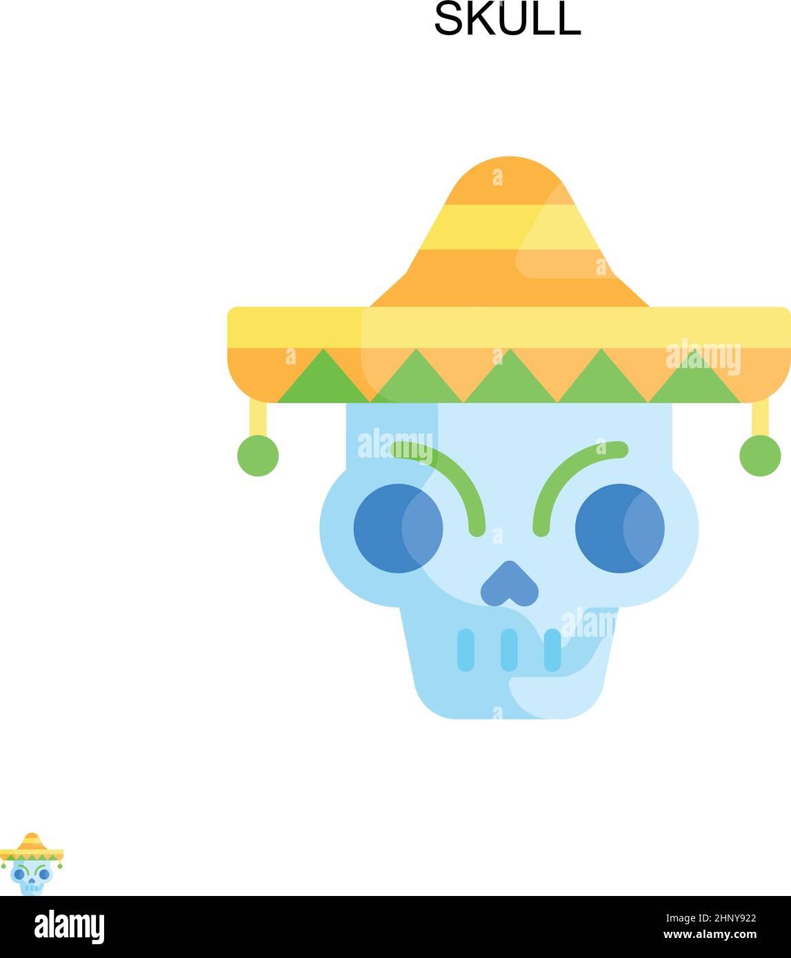 Skull Simple vector icon. Illustration symbol design template for web ...