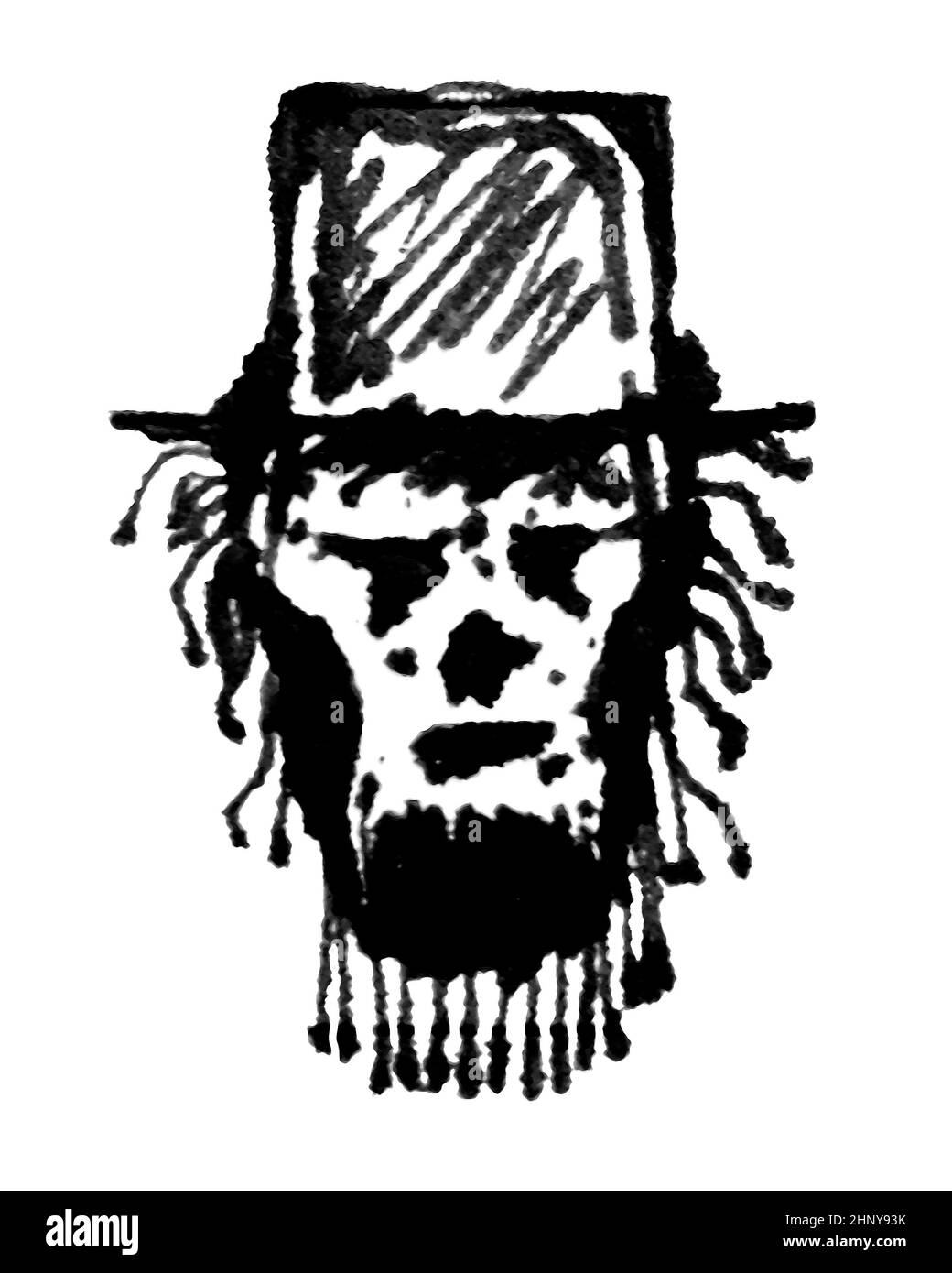 Sketchy style man front view portrait illustration Stock Photo - Alamy