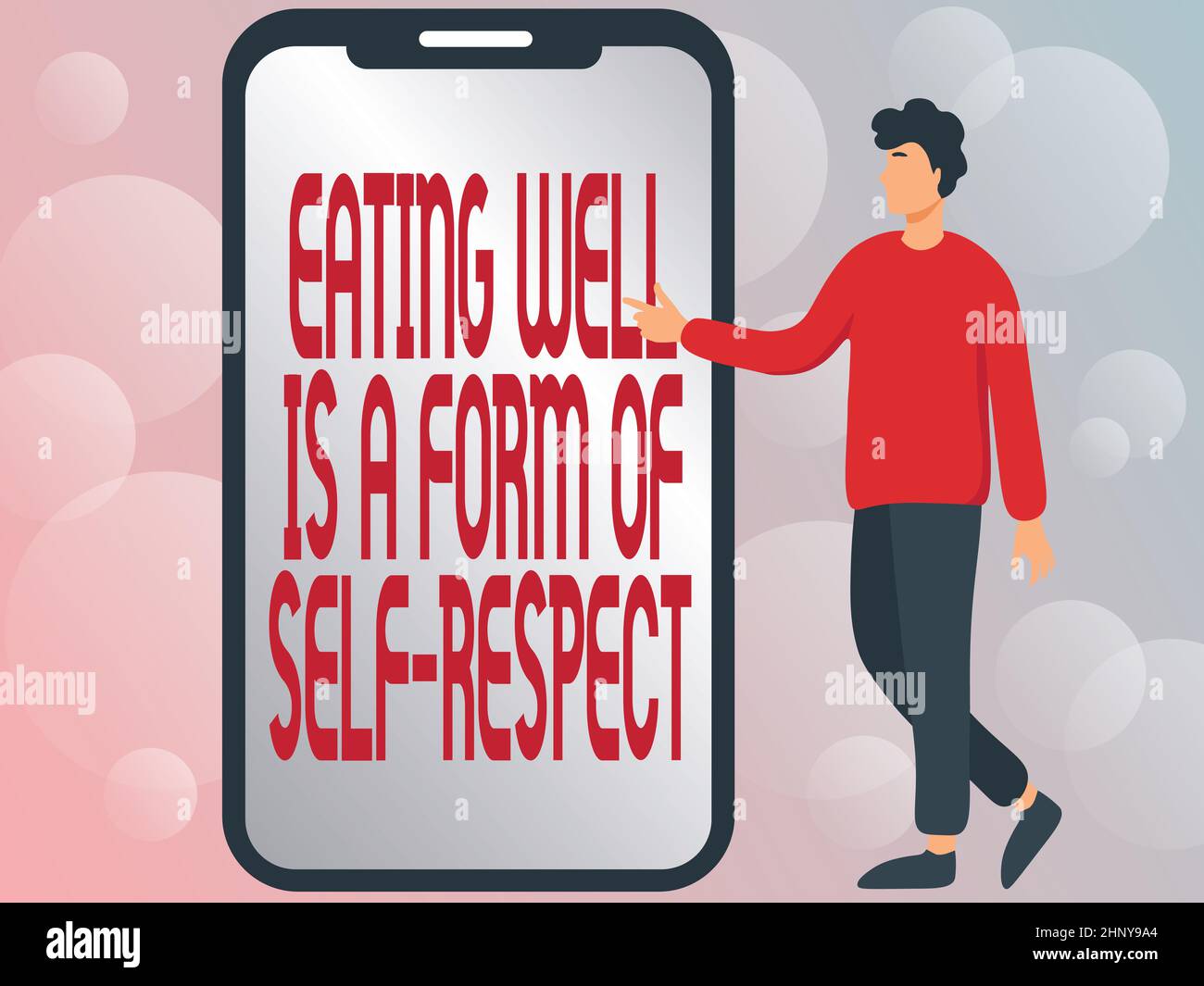Text showing inspiration Eating Well Is A Form Of Self Respect ...
