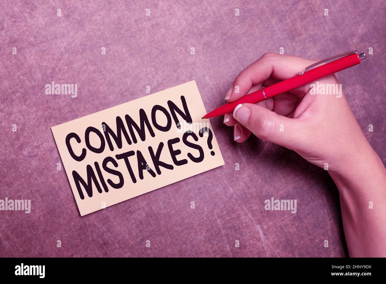 Inspiration showing sign Common Mistakes Question, Business idea repeat ...
