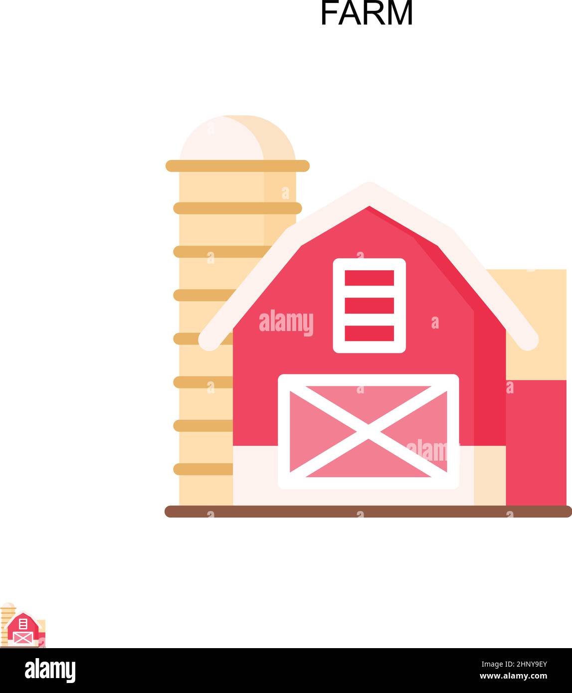 Farm Simple vector icon. Illustration symbol design template for web ...