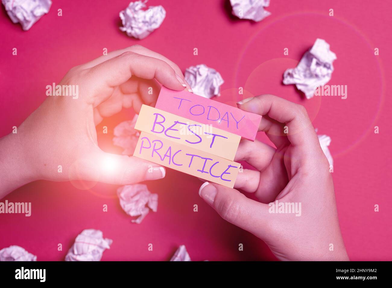 Text sign showing Best Practice, Business idea commercial procedures ...